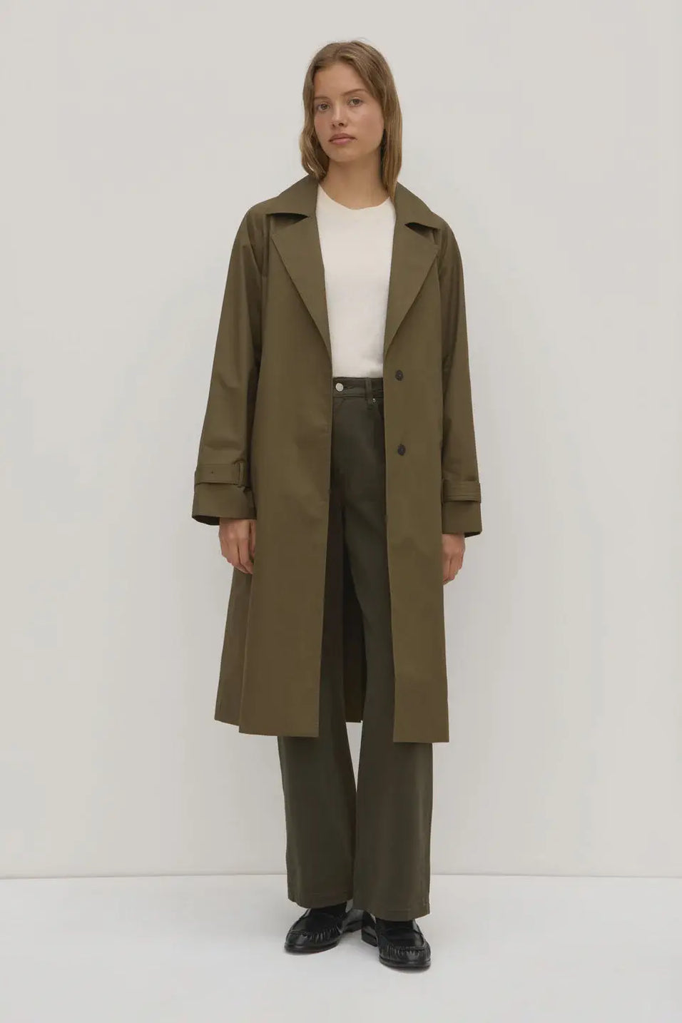 Kallina Trench Coat Sorrel | Shop Assembly Label | Long Way Home, NZ