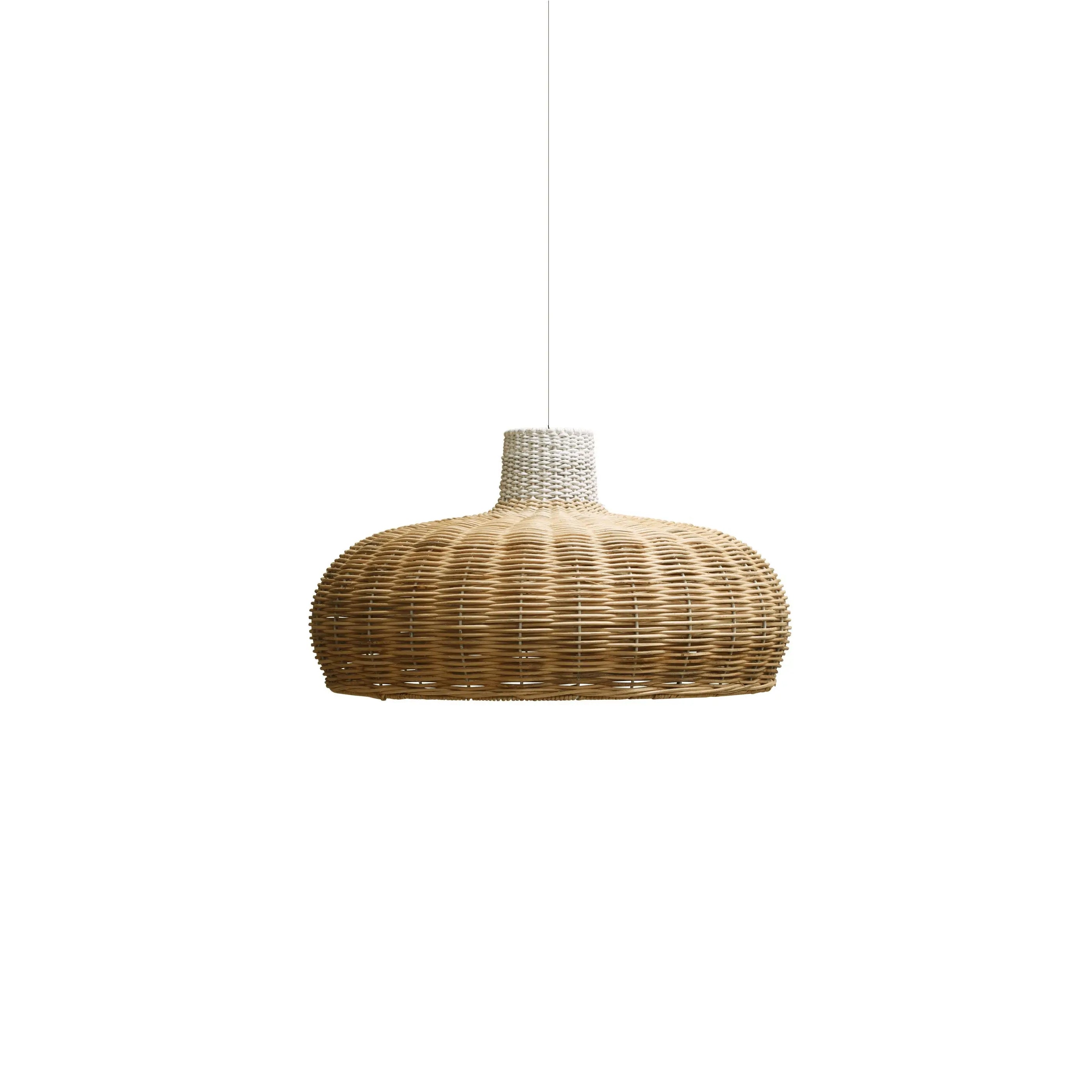 Dalat Round Lightshade Natural with White Rim | Long Way Home, NZ