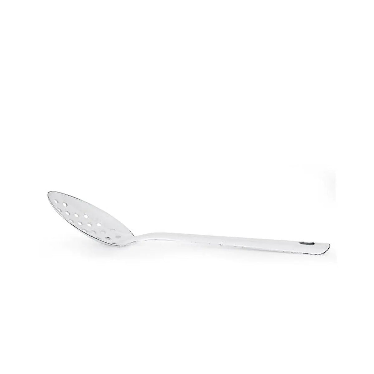 Falcon Enamel Perforated Spoon 30cm White | Long Way Home